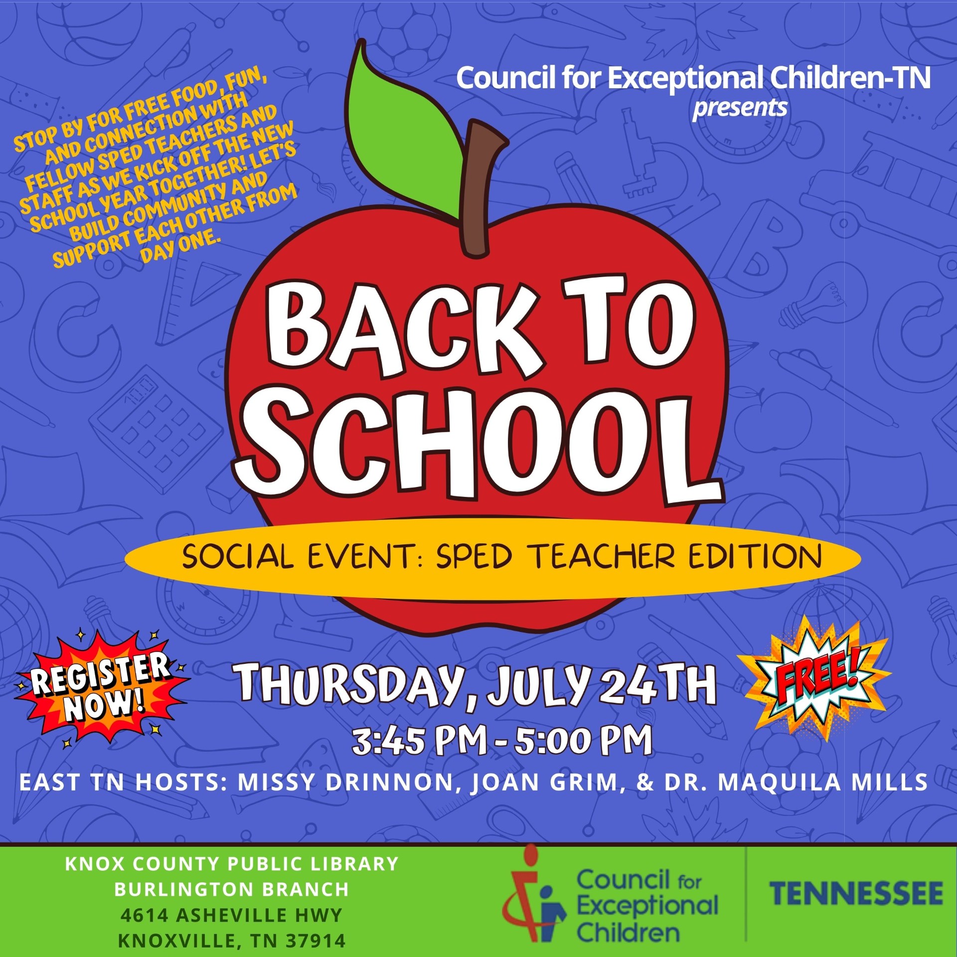 Back to School Social Event: SPED Teacher Edition | Council for ...